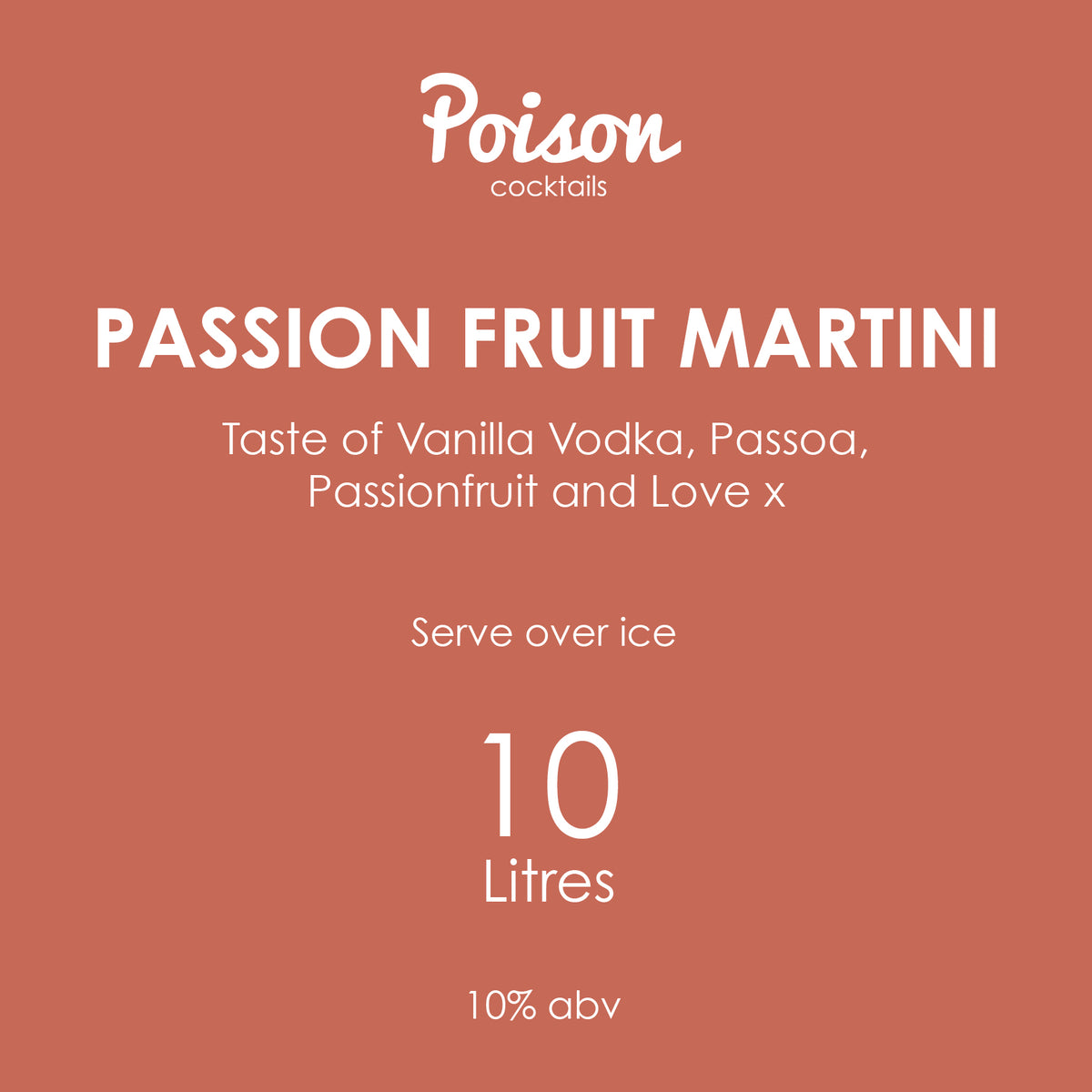 Pre-Mixed Passion Fruit Martini Cocktail Box 5 or 10 Litres – Cocktail Lab